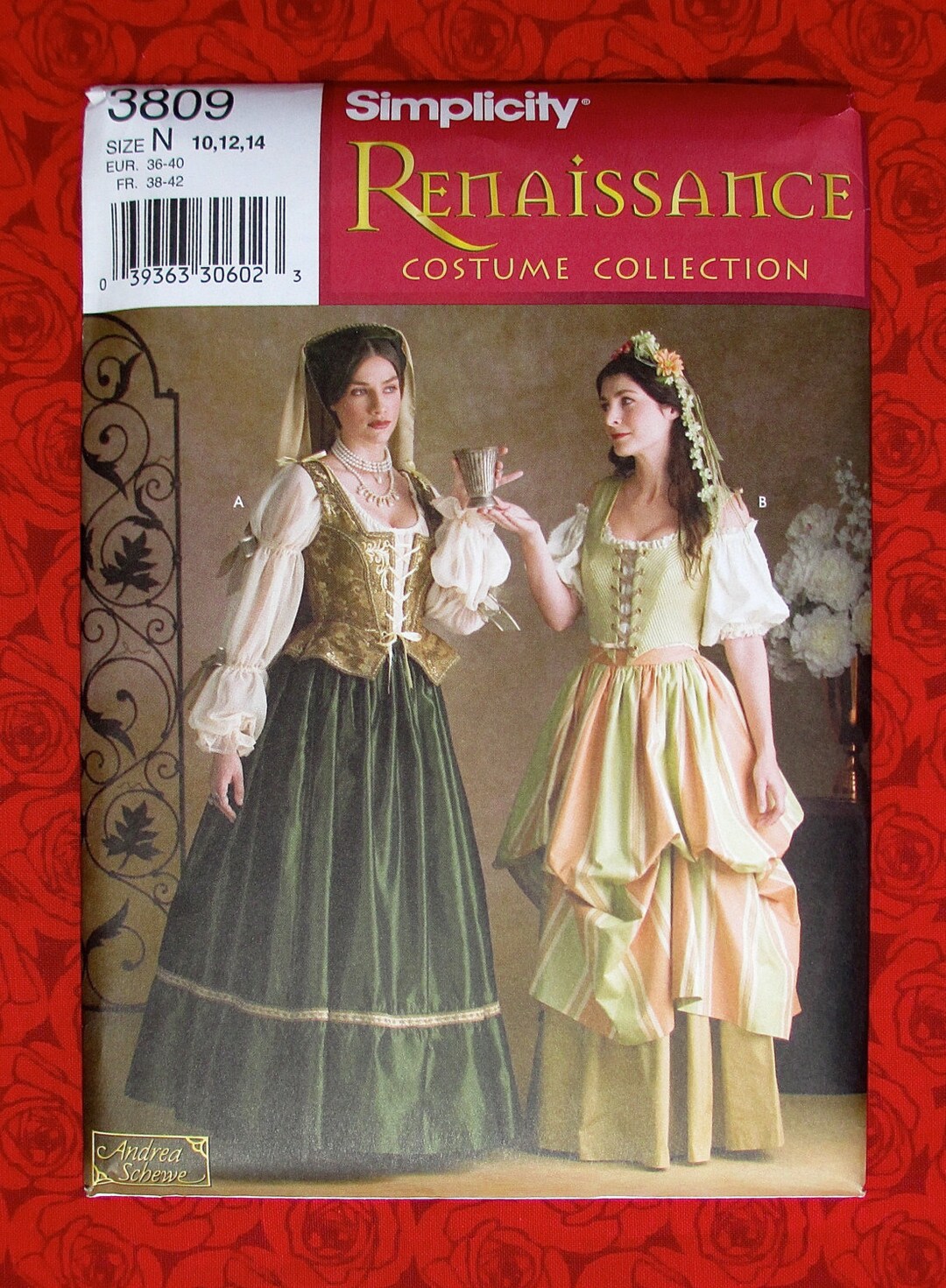 Simplicity Costume Sewing Pattern 3809 Renaissance Skirt Overskirt ...