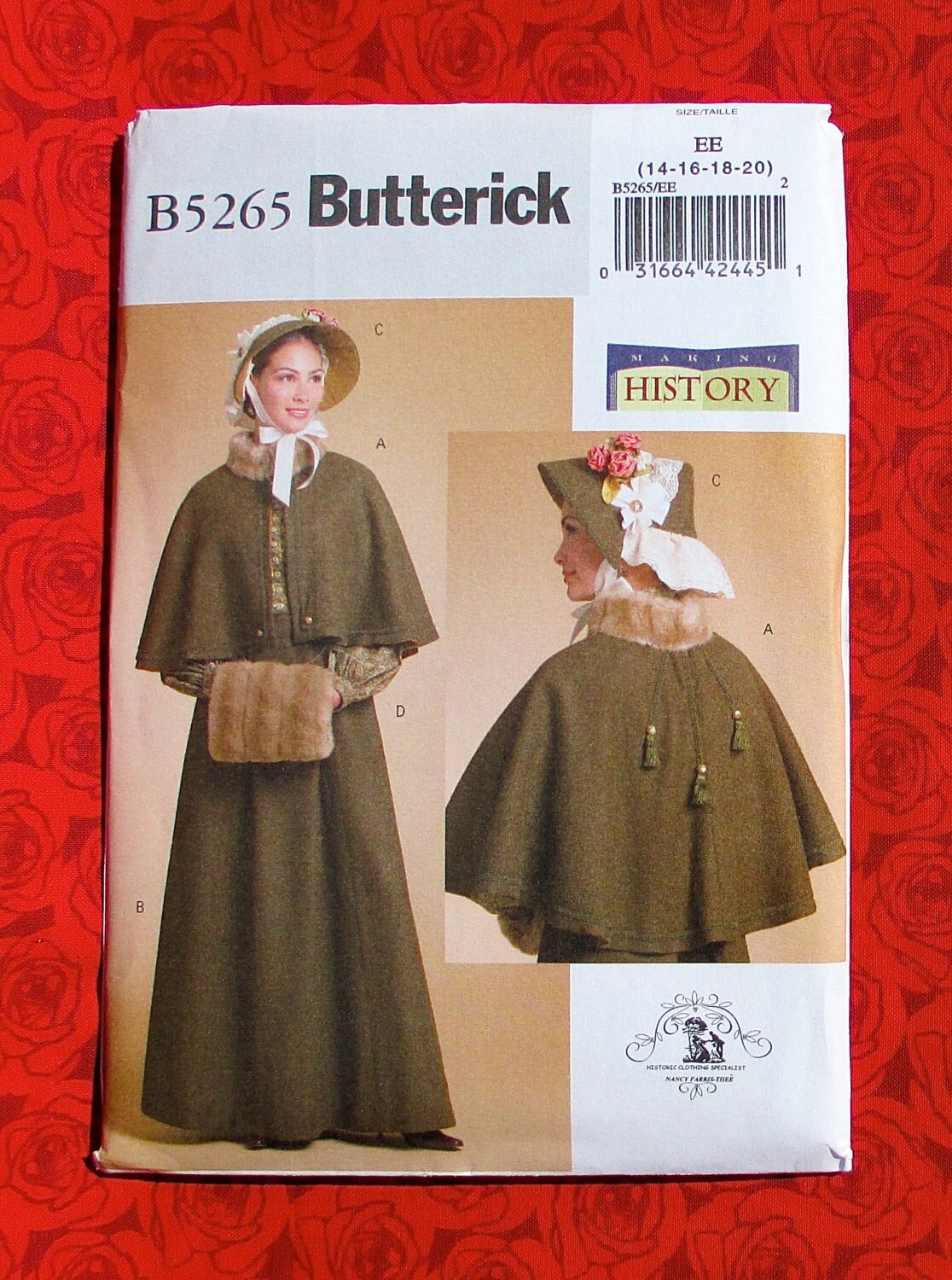 Butterick Sewing Pattern B5265 Victorian Costume Bonnet | Etsy