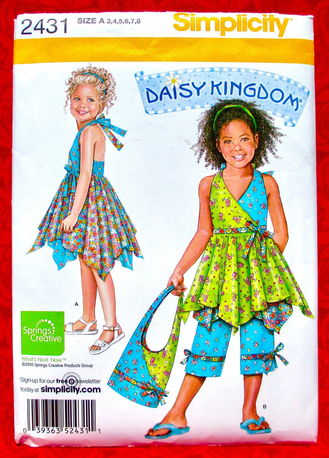 Simplicity 2431 Sewing Pattern: Girls' Sundress, Tunic, Capri Pants ...