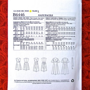 Butterick Easy Sewing Pattern B6446 Pleated Wrap Dresses Maxi Midi ...