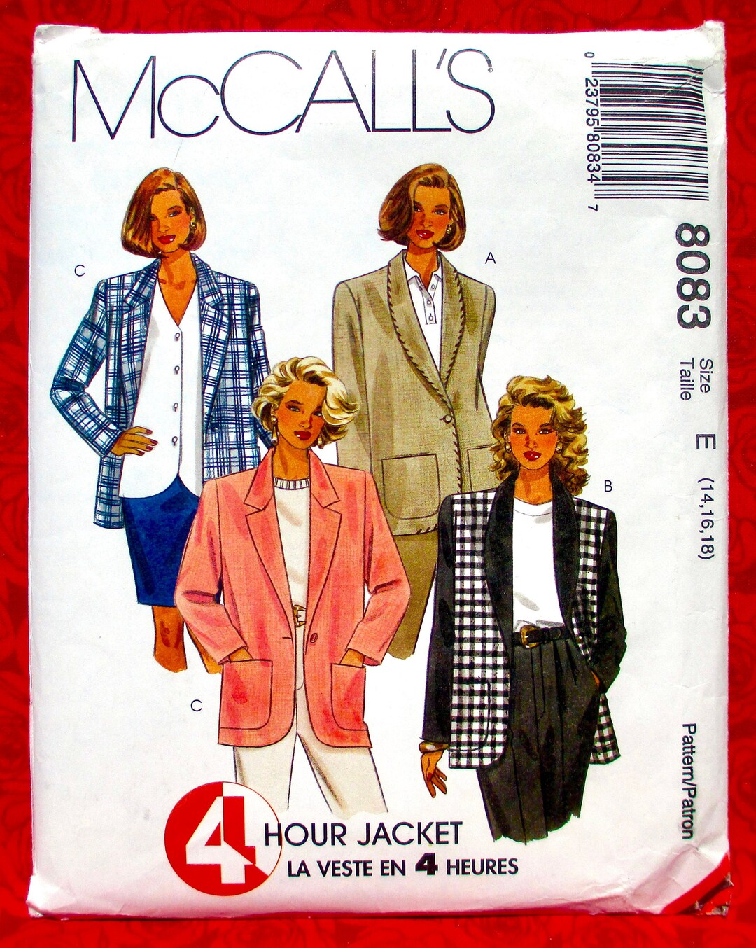 Mccall's Sewing Pattern 8083 Blazer Jacket, Fashion Coat, Loose Fit ...