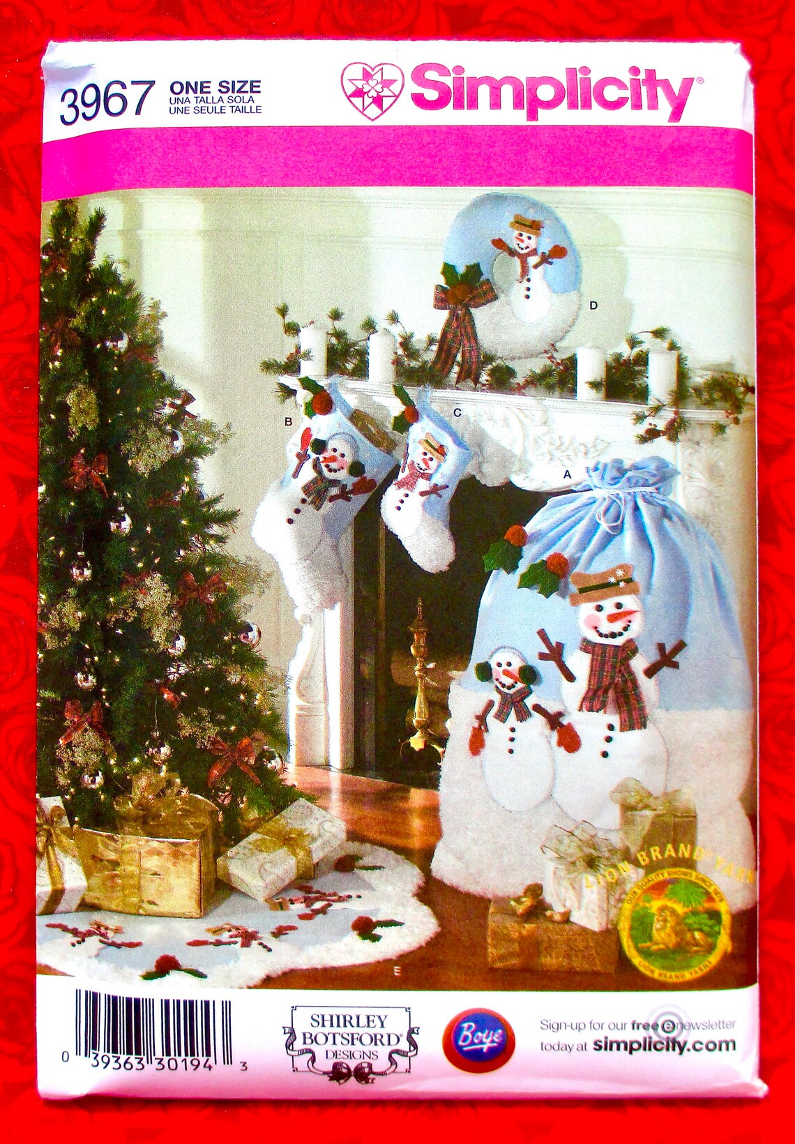 Simplicity Sewing Pattern 3967 Snowman Christmas Decorations | Etsy