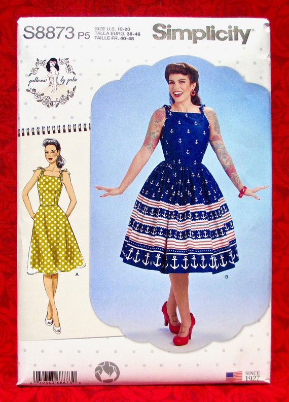 Simplicity Sewing Pattern S8873 Retro Sundress Sleeveless | Etsy