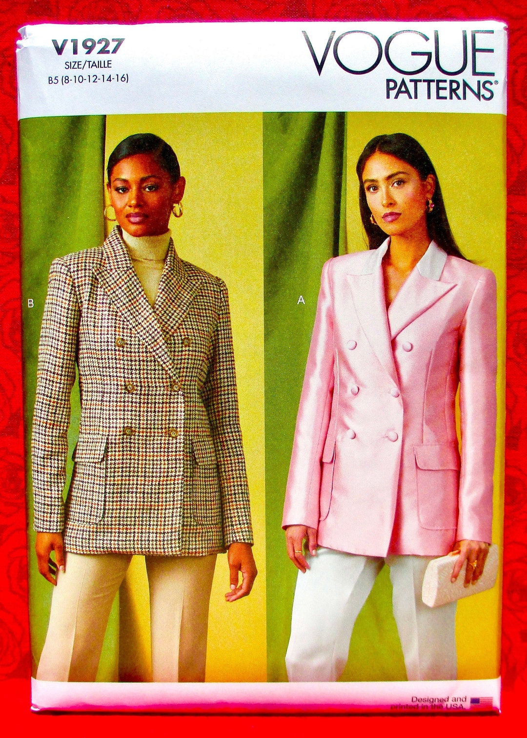 Vogue Sewing Pattern V1927 Double Breasted Jacket, Formal Evening Coat ...