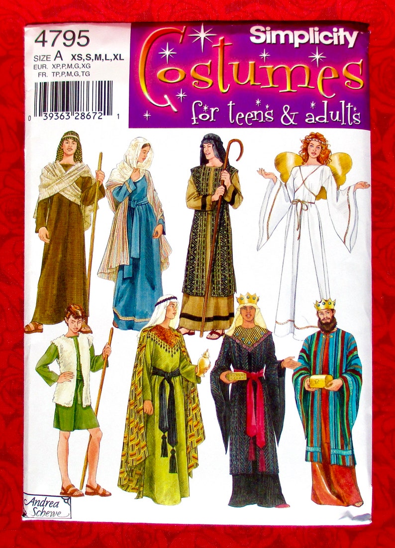 Simplicity Sewing Pattern 4795 Nativity Scene Costumes Angel | Etsy