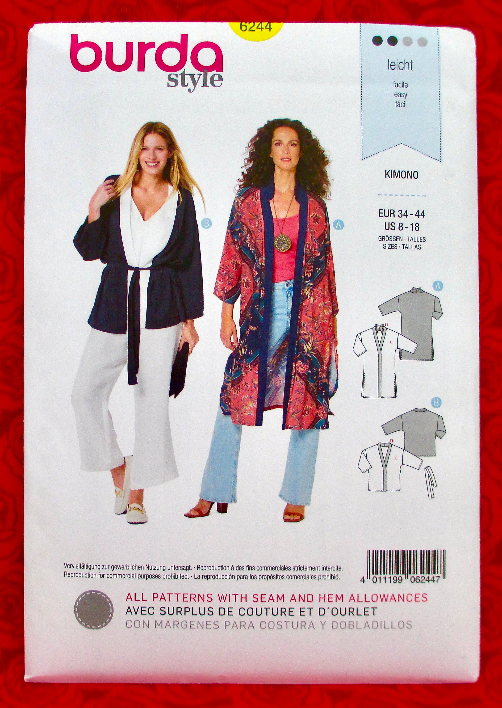 Sewing & Needlecraft Miss & Plus Sizes Boho Chic UNCUT Burda 6588 Easy ...