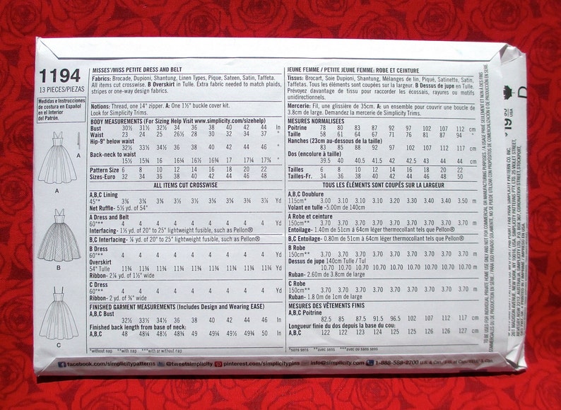 Simplicity Sewing Pattern 1194 Special Occasion Dress MCM | Etsy