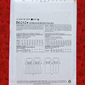 Butterick Sewing Pattern B6242 Dress, Ruched Waist, Dolman Sleeves ...