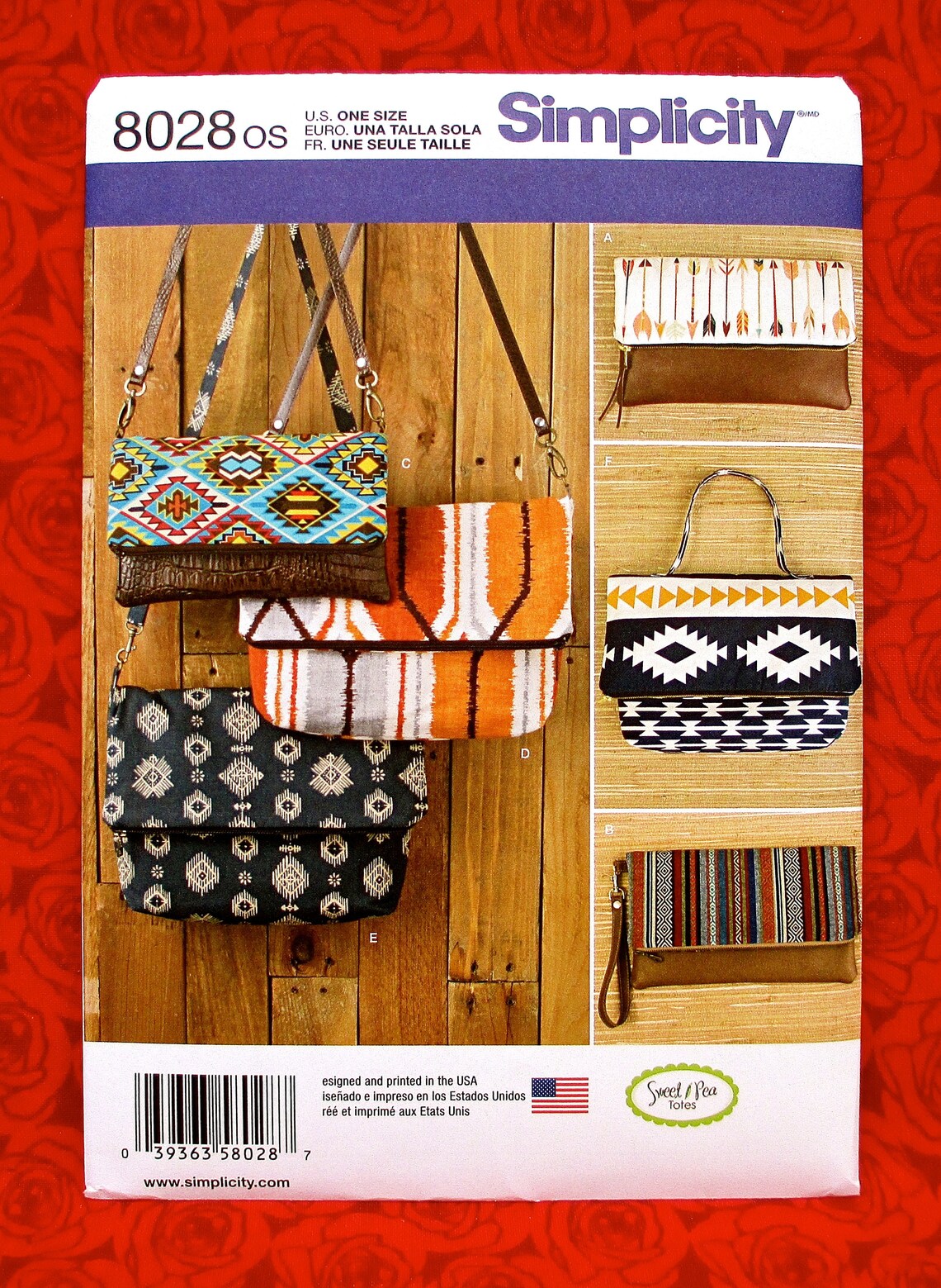 Simplicity Sewing Pattern 8028 Purse Clutch Bag Wristlet - Etsy