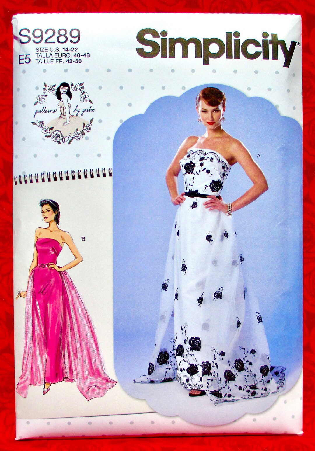 Simplicity Sewing Pattern S9289 Evening Gown Detachable Train, Belt ...