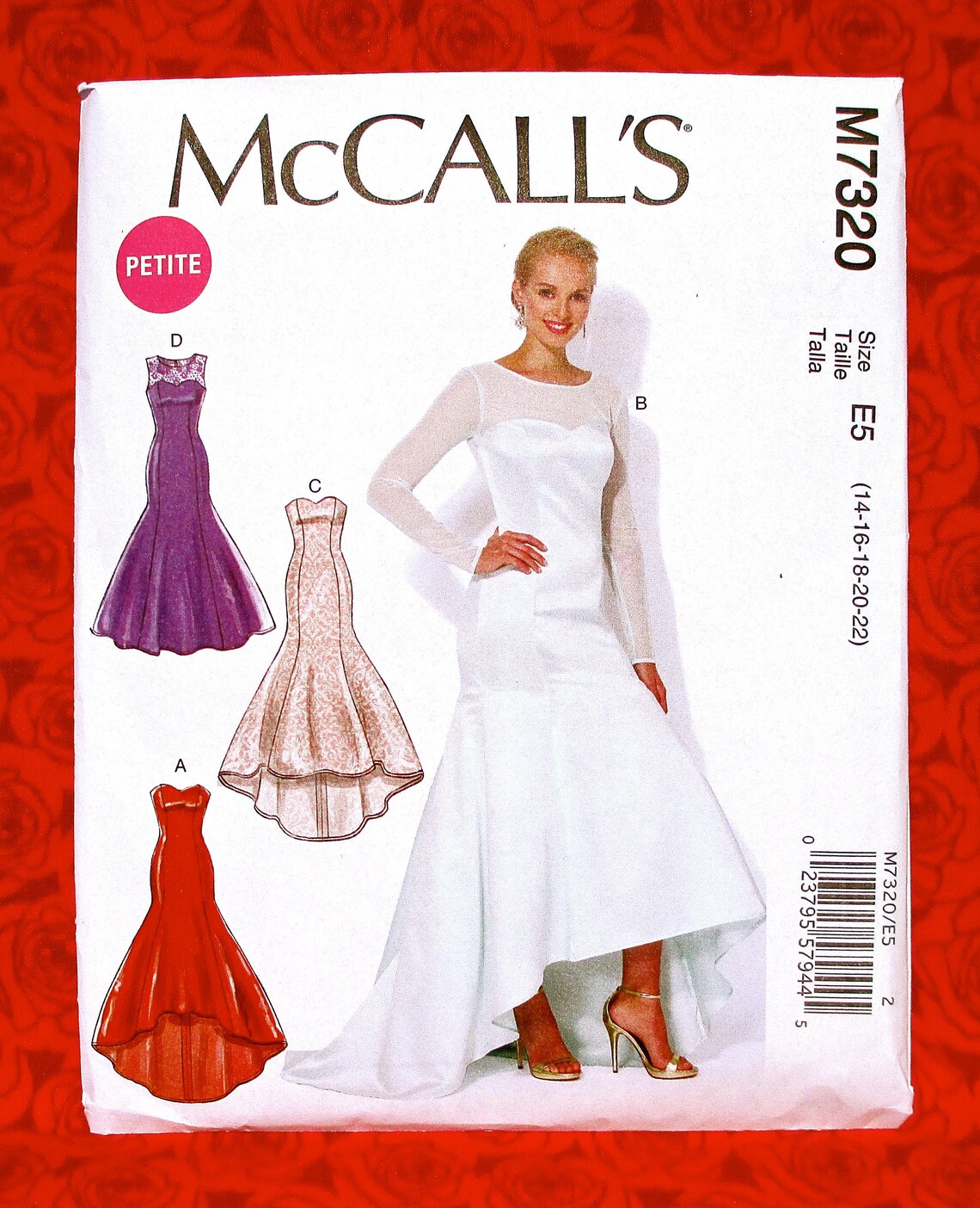 Mccall's Sewing Pattern M7320 Formal Gown Long Evening - Etsy