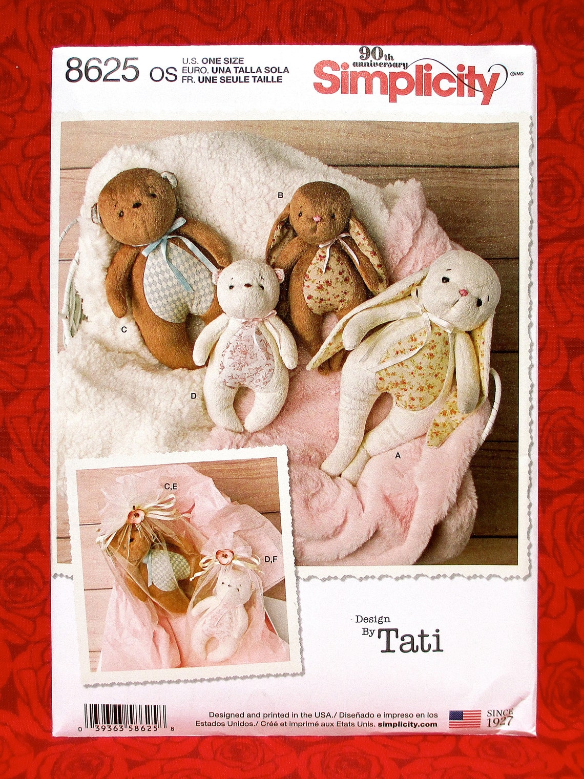 Simplicity Sewing Pattern 8625 Bunny Rabbit Teddy Bear - Etsy