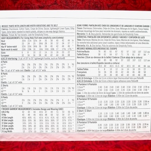 Simplicity Easy Sewing Pattern 8389 Long Pants, Pull-on, Shorts, Tie ...