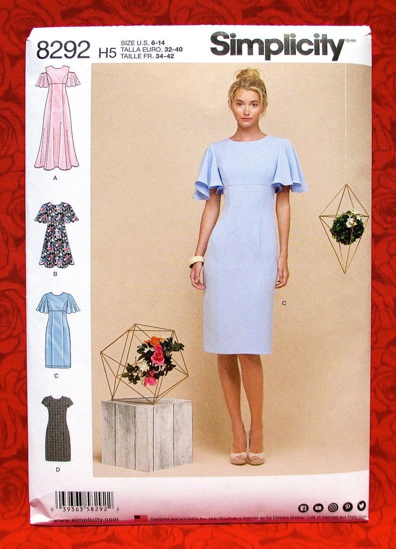 Simplicity Sewing Pattern 8292 Special Occasion Dress Evening - Etsy