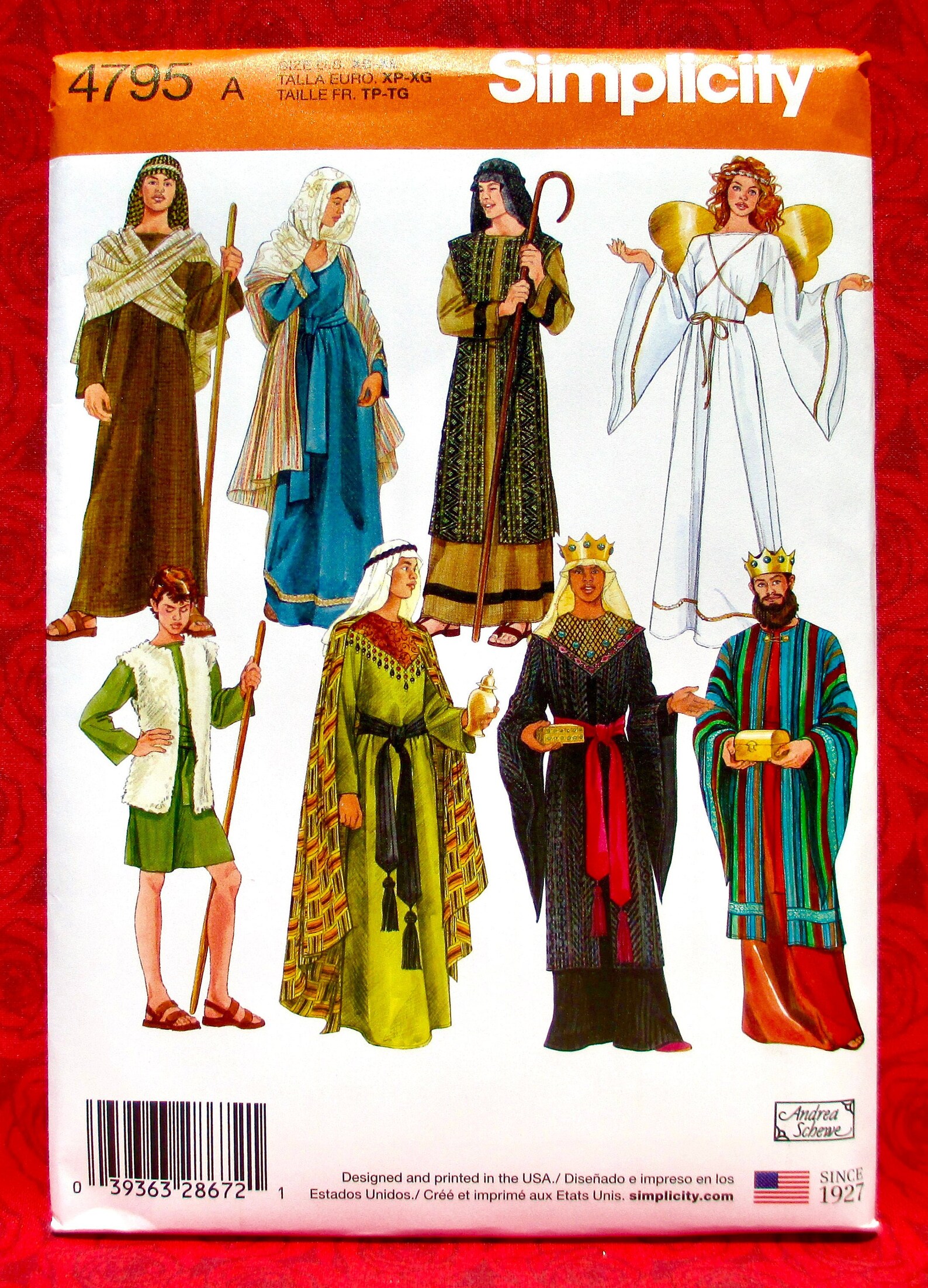 Simplicity Sewing Pattern 4795 Nativity Scene Costumes Angel, Mary ...