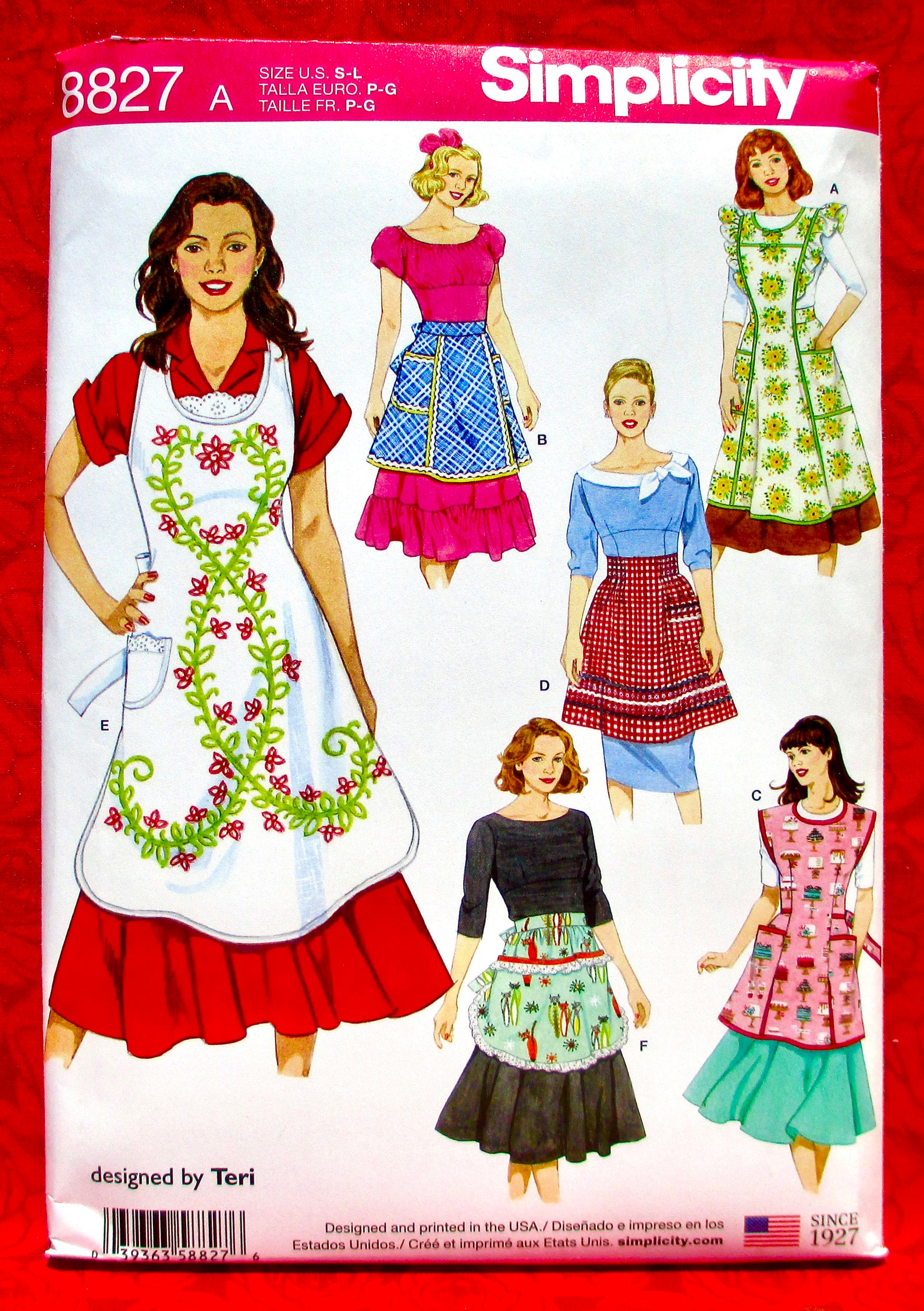 Simplicity Sewing Pattern 8827 Fancy Apron Full & Half | Etsy