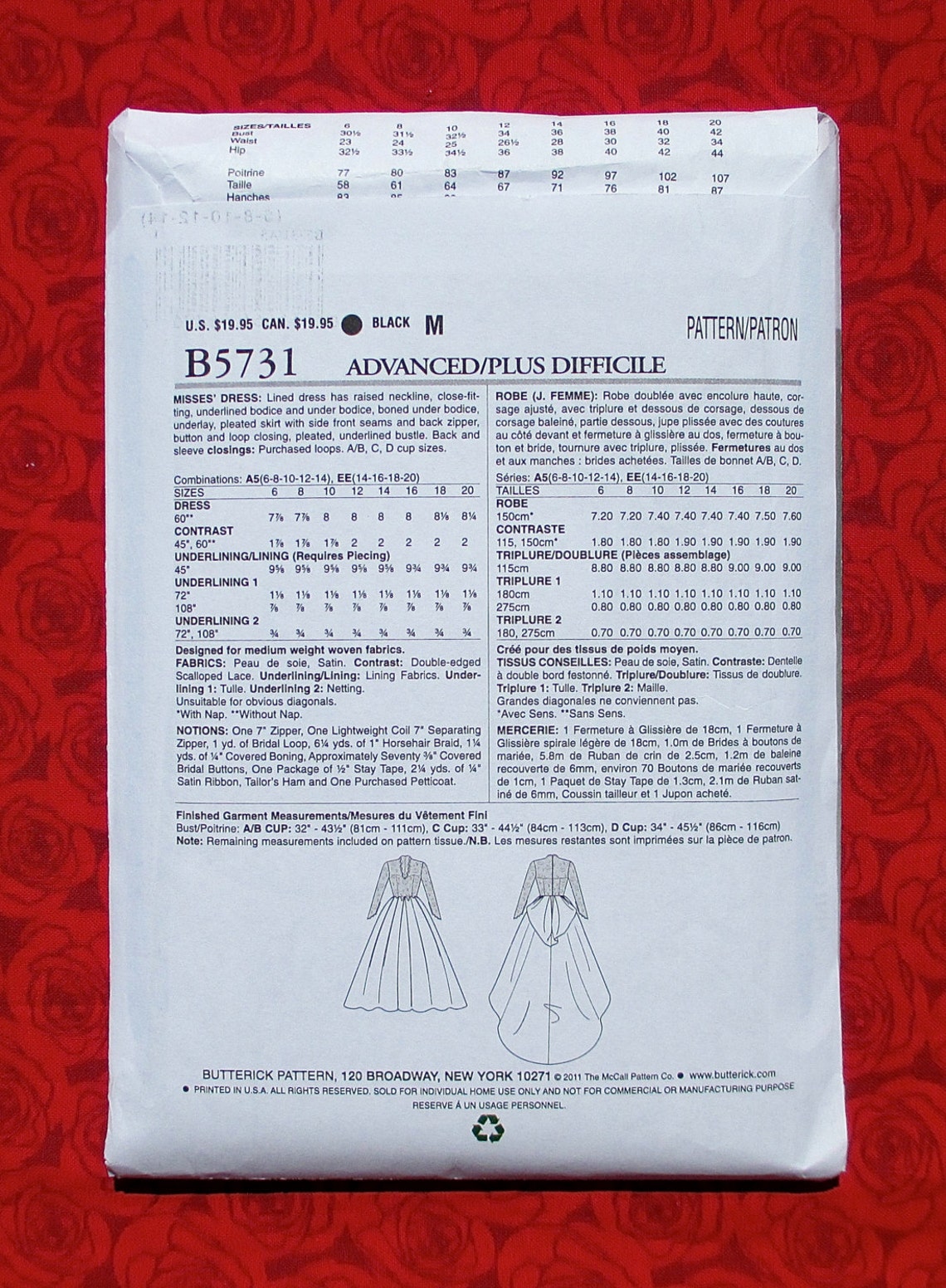 Butterick Sewing Pattern B5731 Bridal Gown Royal Wedding - Etsy