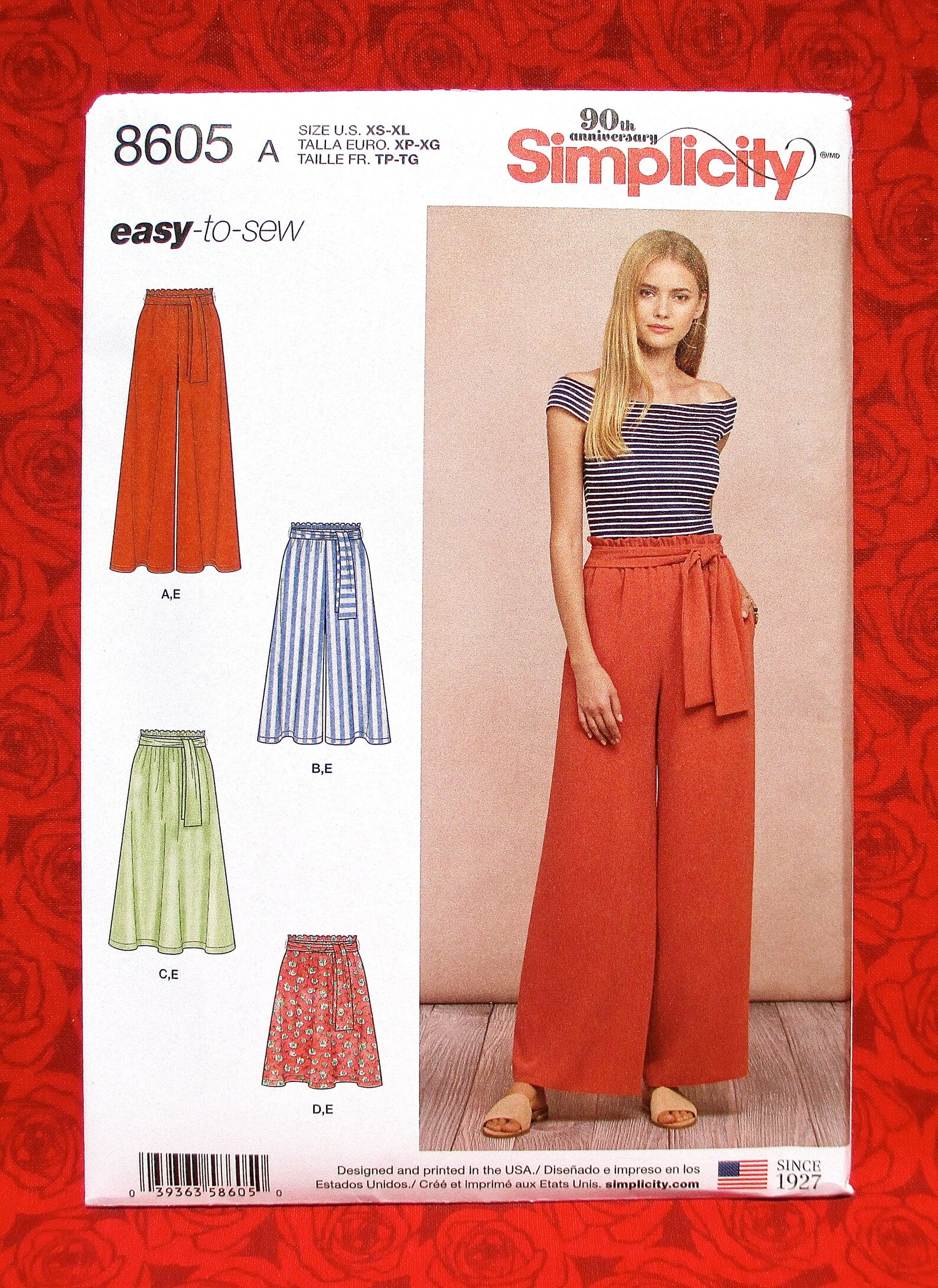 Simplicity Sewing Pattern 8605 Wide Leg Palazzo Pants Skirts - Etsy