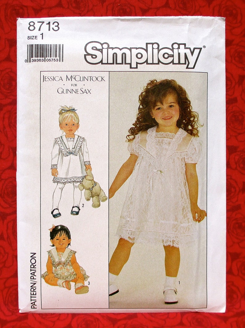 Simplicity Sewing Pattern 8713 Party Dress Lace Yoke - Etsy