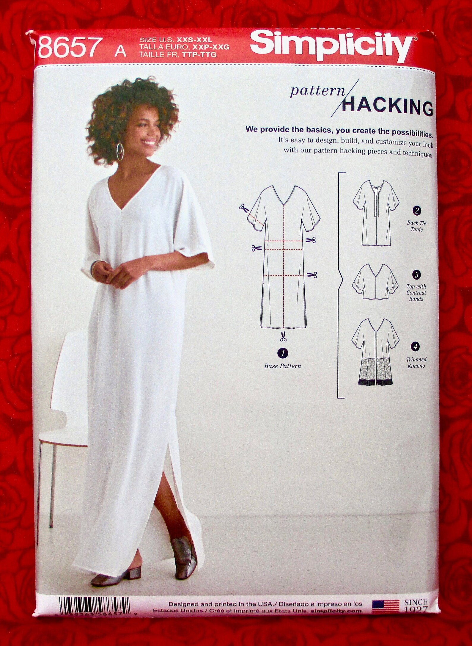 Simplicity Sewing Pattern S8657 Caftan Kimono Top Dress | Etsy