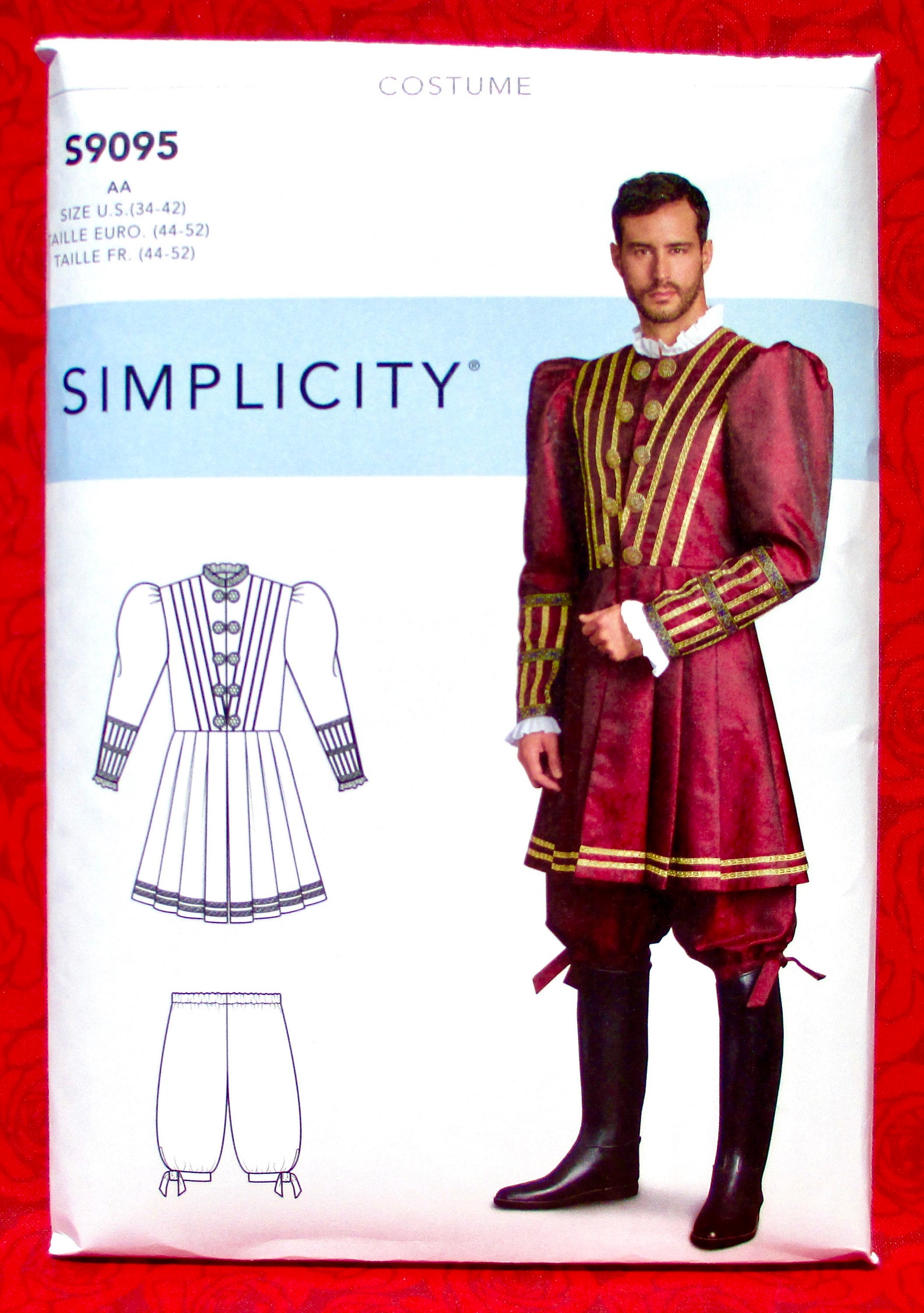 Simplicity Sewing Pattern S9095 Men's Renaissance Tudor - Etsy