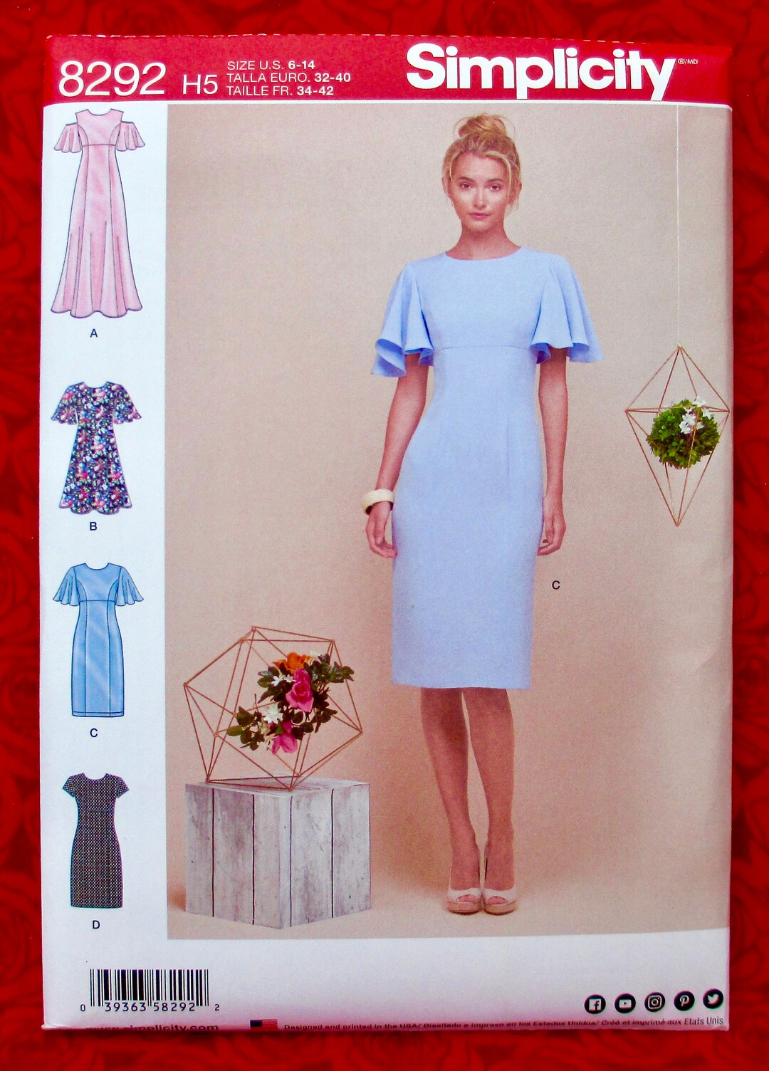 Simplicity Sewing Pattern 8292 Special Occasion Dress, Evening Gown ...