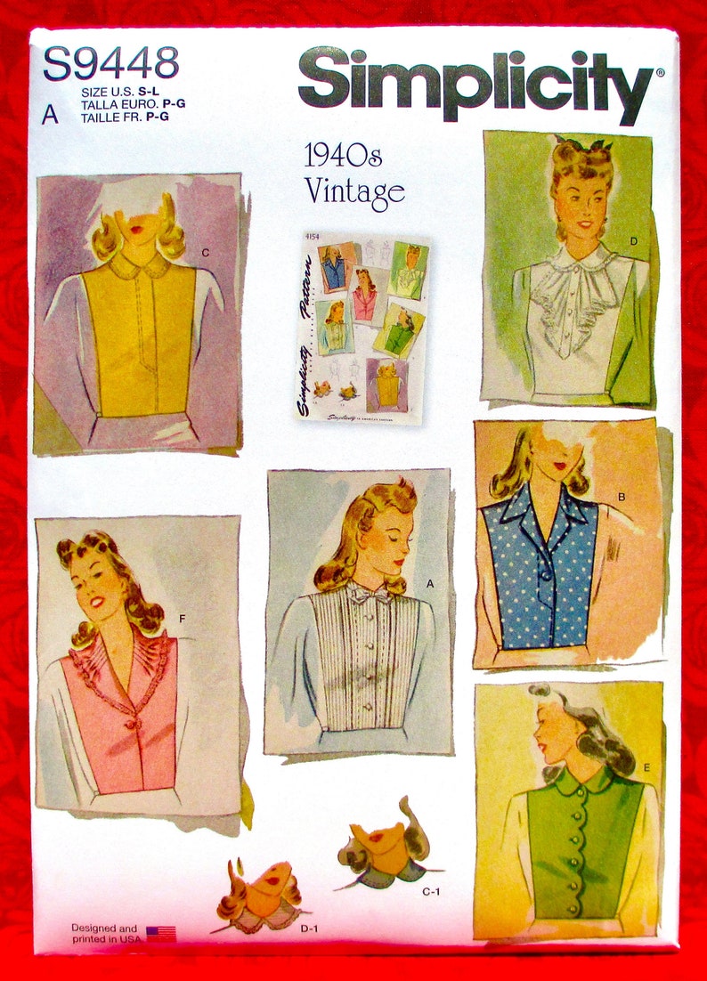 Simplicity Sewing Pattern S9448 Sleeveless Dickey Set - Etsy