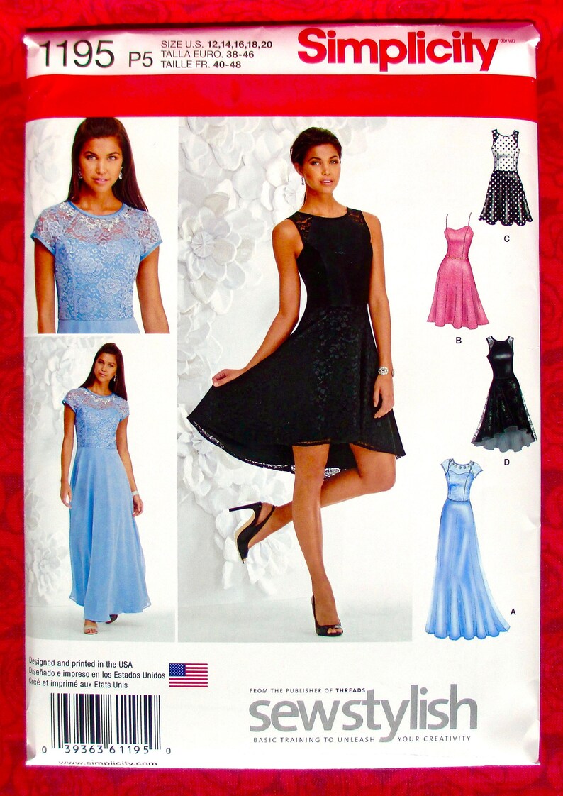 Simplicity Sewing Pattern 1195 Evening Gown Special Occasion - Etsy