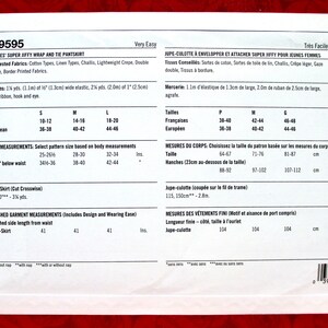 Simplicity Easy Sewing Pattern S9595, Wrap and Tie Pantskirt Pants ...