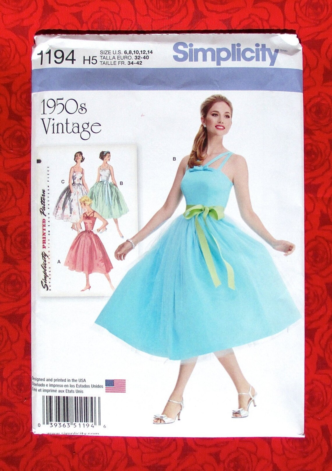 Simplicity Sewing Pattern 1194 Special Occasion Dress MCM | Etsy