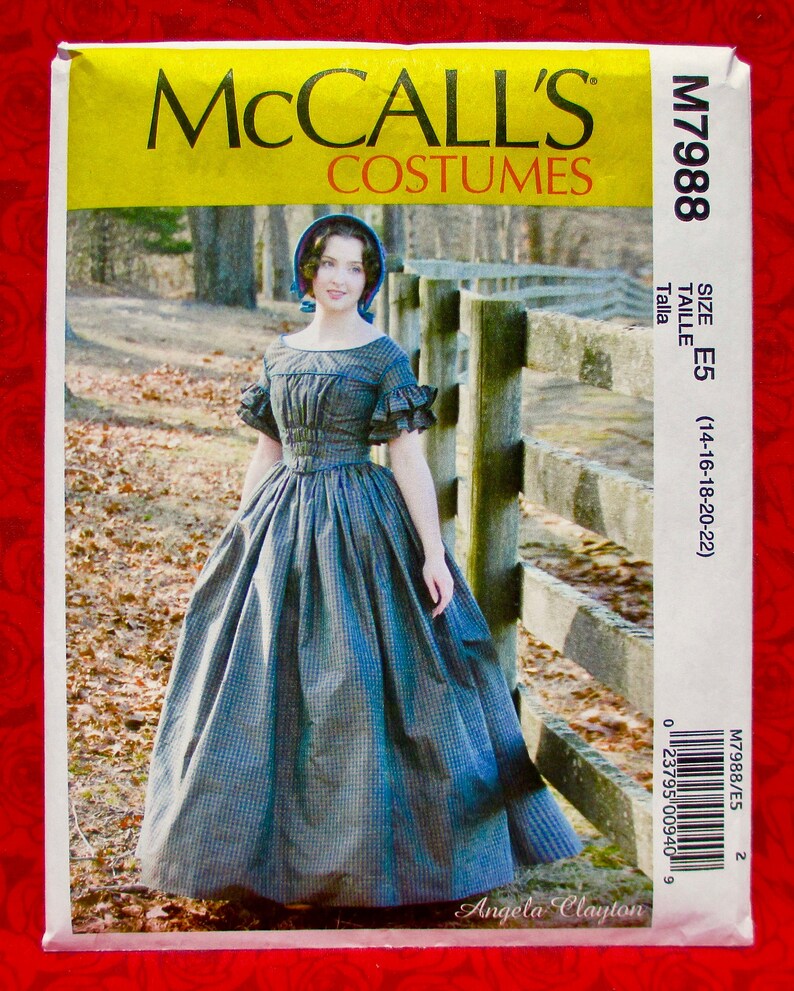 Mccall's Sewing Pattern M7988 Victorian Gown Ruffled - Etsy