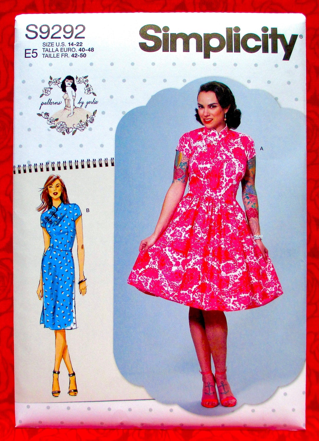 Simplicity Sewing Pattern S9292 Cheongsam Dress, 1950's Asian-style ...