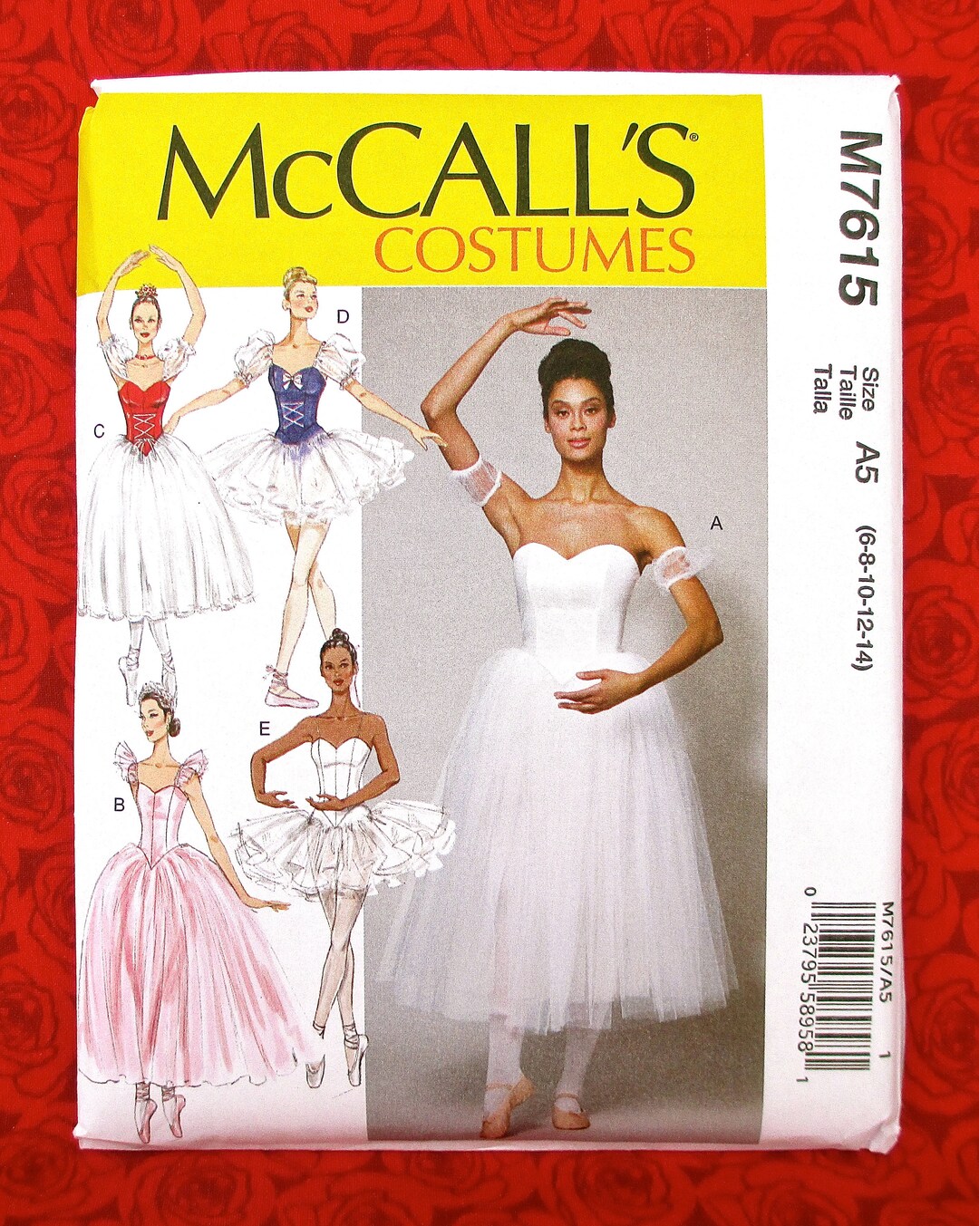 Mccall's Sewing Pattern M7615 Ballet Dance Costumes, Boned Bodice ...
