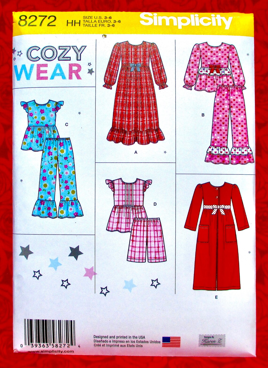 Simplicity Sewing Pattern 8272 Nightgown Robe Pajamas - Etsy