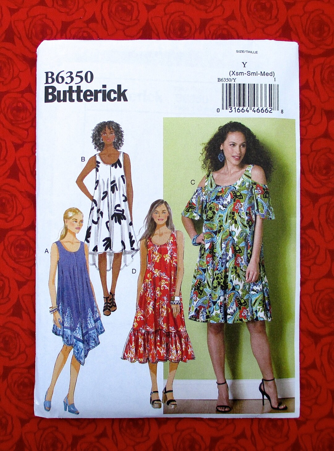 Butterick B6350 Easy Sewing Pattern, Tent Dress, Sleeveless & Cold ...