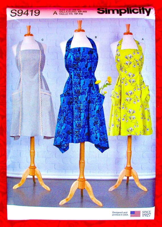 Simplicity Sewing Pattern S9419 Wraparound Apron Tie Back - Etsy