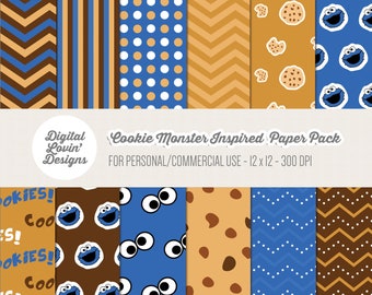 INSTANT DOWNLOAD 12 Monsters, Inc. Digital Papers for Scrapbooking ...