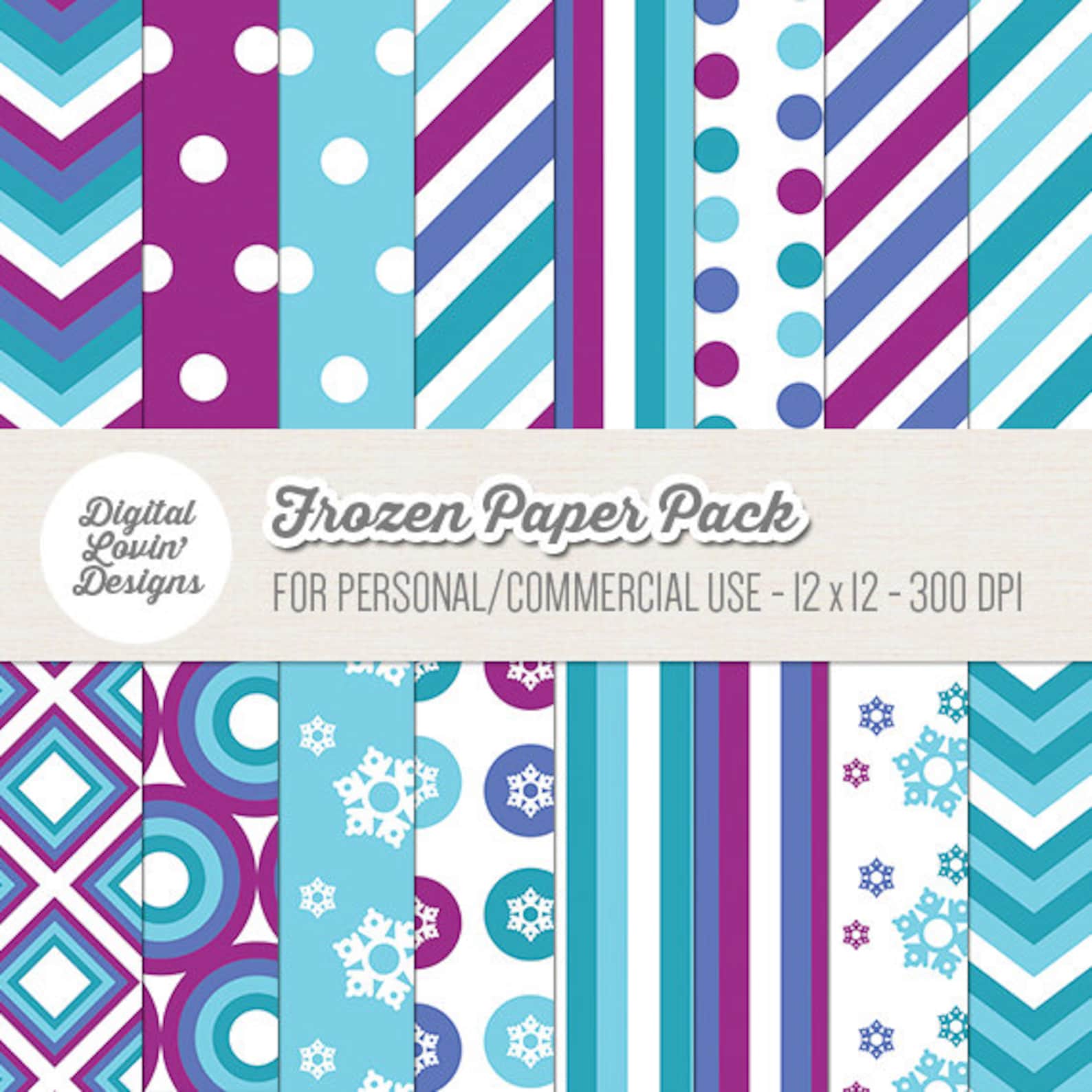 INSTANT DOWNLOAD - 16 Disney's FROZEN Digital Papers for Scrapbooking ...
