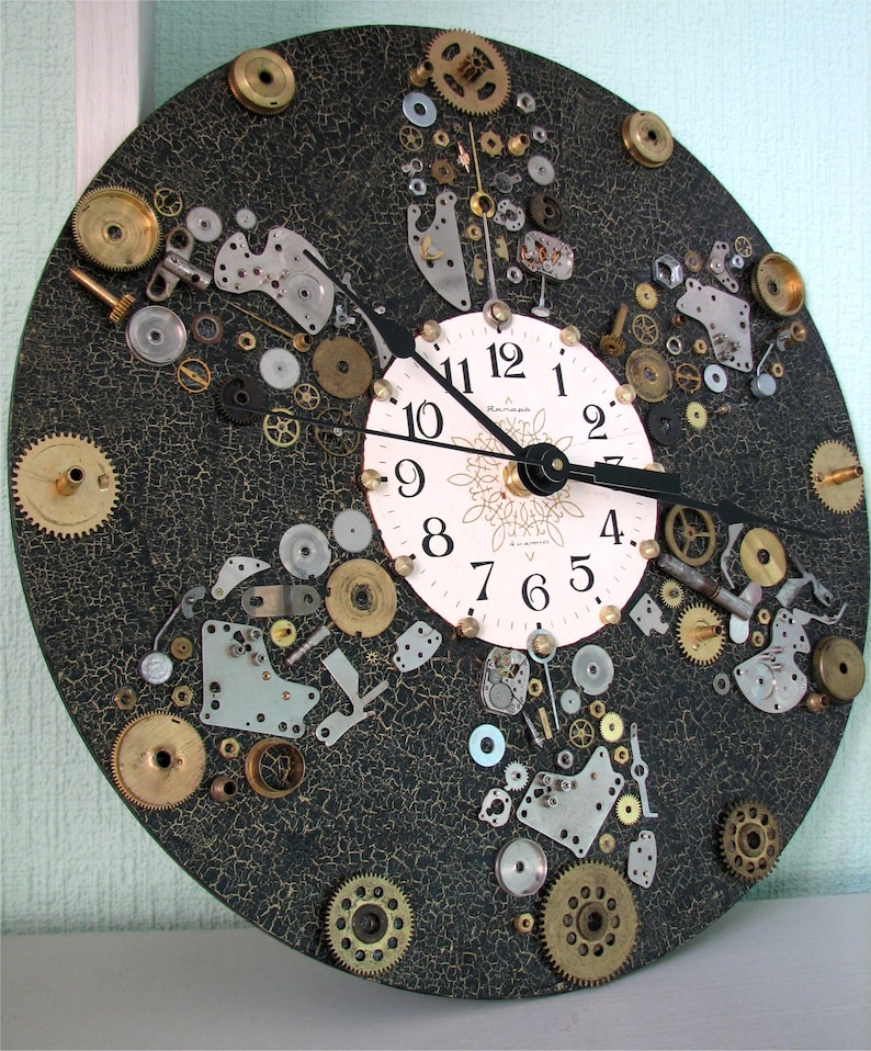 Steampunk Wall Clock Unique Wall Clock Gift for Men Modern - Etsy