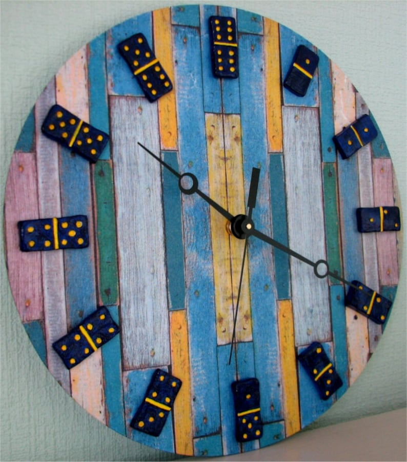 Wall Clock Domino, Home Decor, Home and Living, Unique Wall Clocks ...