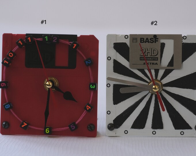 Computer Geek Gift, Unique Desk Clock, Recycle Computer Clock, Handmade ...