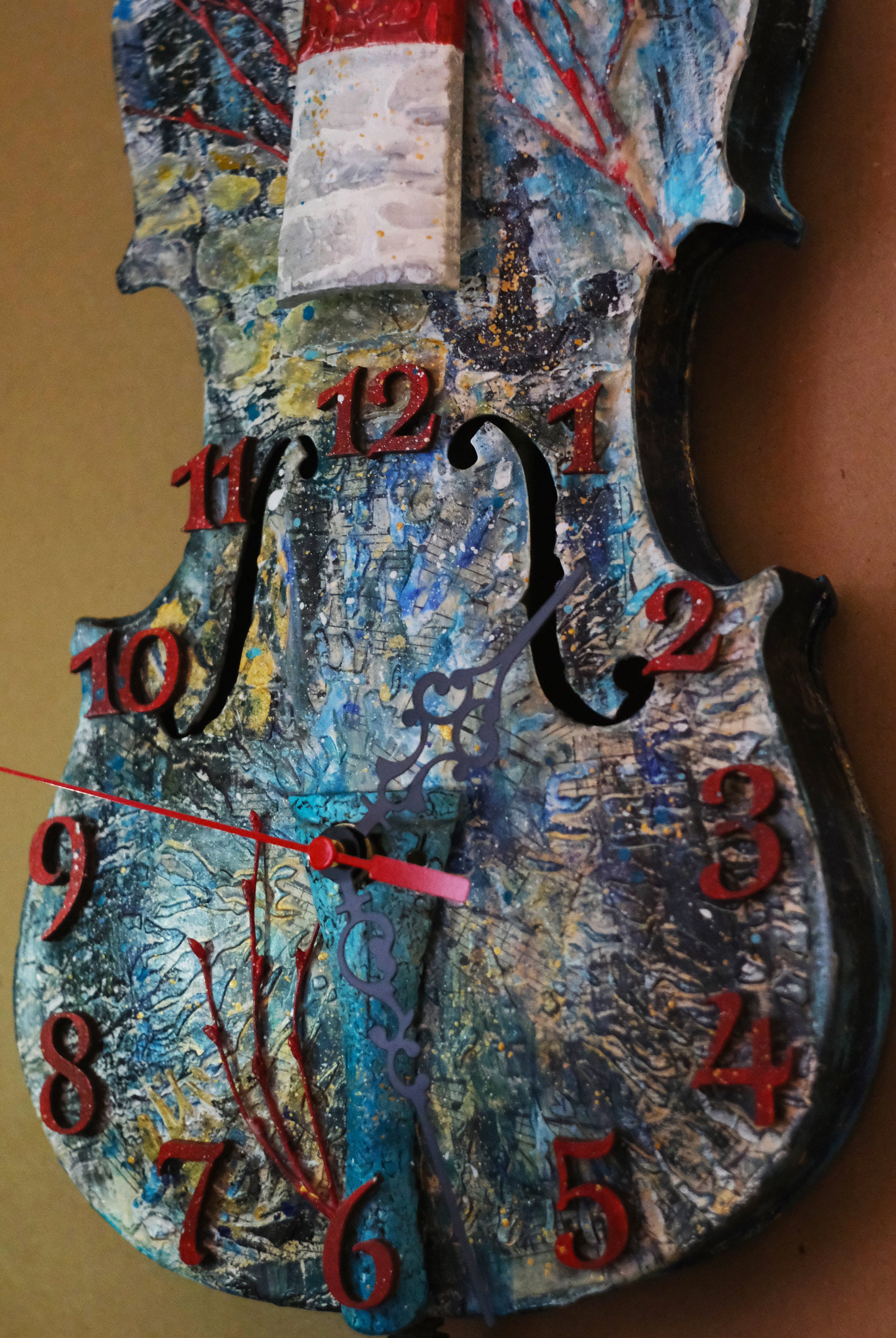 Original Unique Unusual Wall Clock Violin. music of - Etsy
