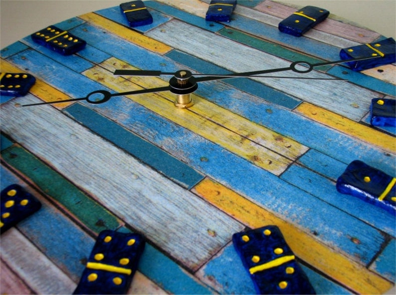 Wall Clock Domino Home Decor Home and Living Unique Wall | Etsy