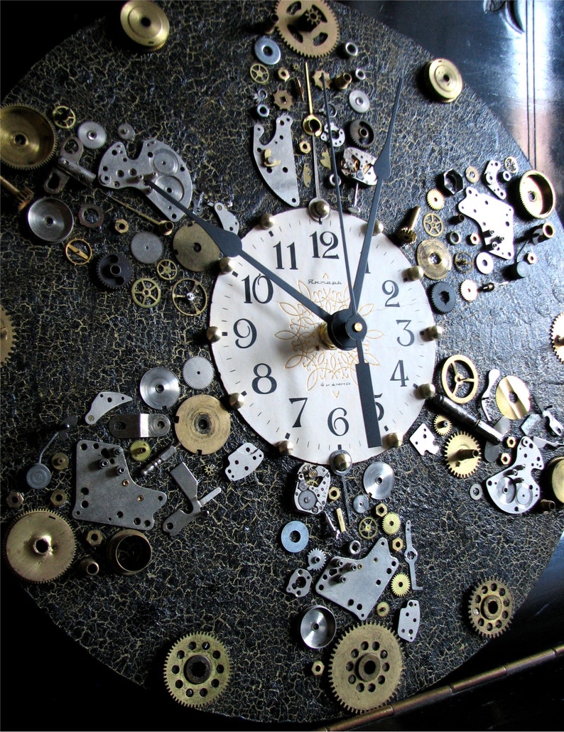 Steampunk Wall Clock Unique Wall Clock Gift for Men Modern - Etsy
