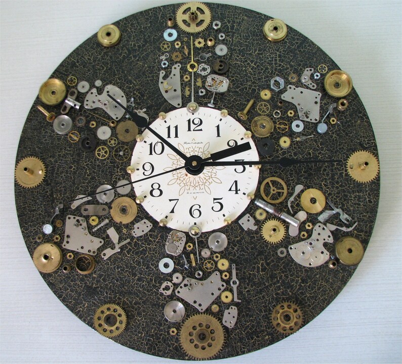 Steampunk Wall Clock Unique Wall Clock Gift for Men Modern - Etsy