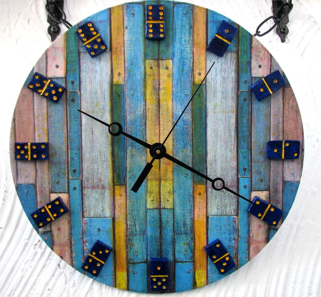 Wall Clock Domino Home Decor Home and Living Unique Wall | Etsy