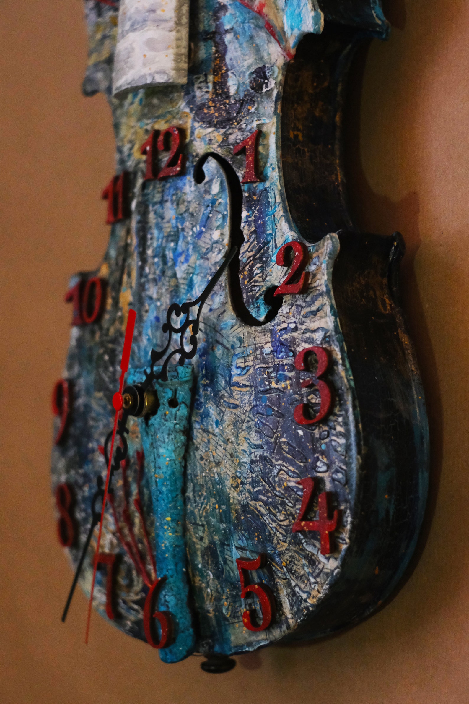 Original Unique Unusual Wall Clock Violin. music of - Etsy