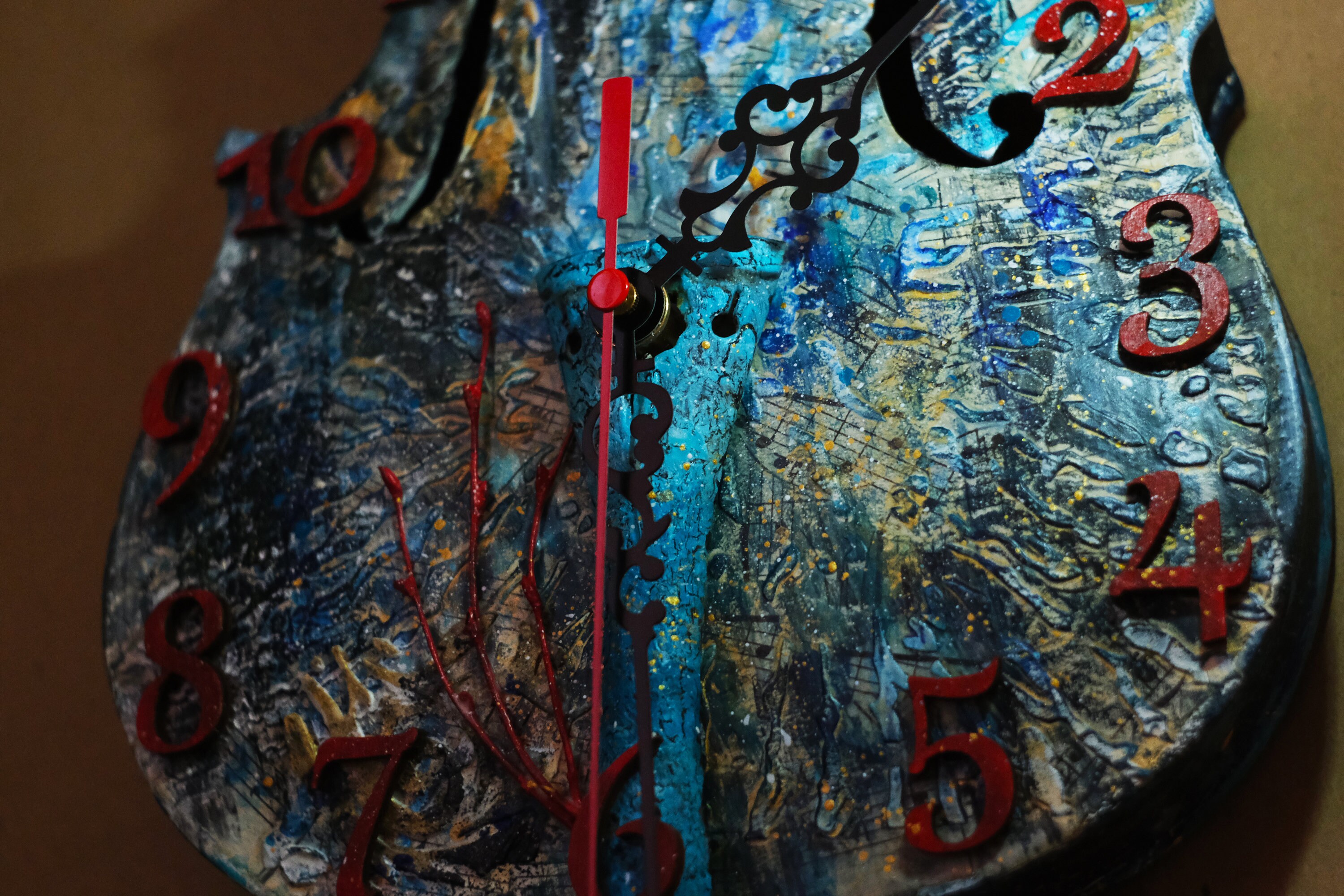Original Unique Unusual Wall Clock Violin. music of - Etsy