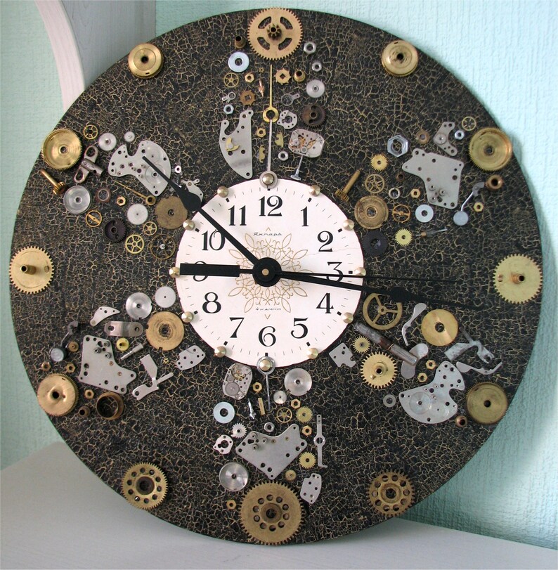Steampunk Wall Clock Unique Wall Clock Gift for Men Modern - Etsy