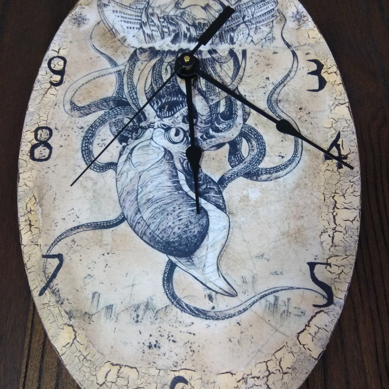Octopus Wall Clock - Etsy